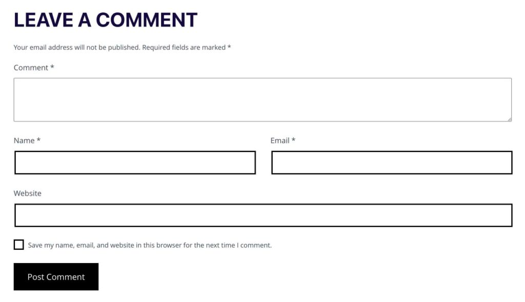 Customizing the WordPress Comment Form